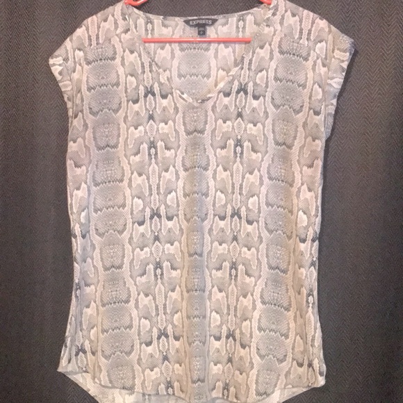 Express | Tops | Express Snakeskin Shirt | Poshmark